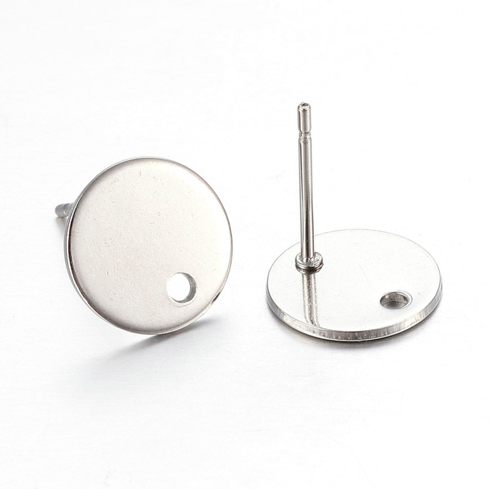 10 Pcs. 5 Pairs 304 Stainless Steel Silver Tone Earring - Etsy