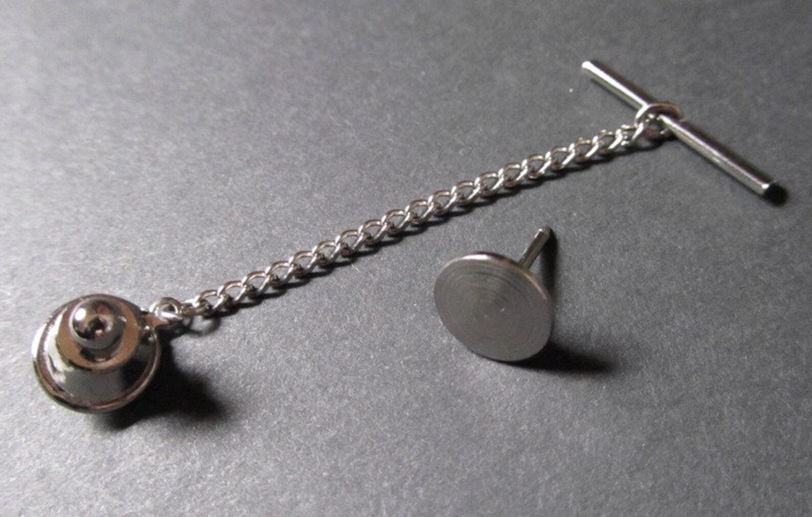 8 Sets Silver Tone Tie Tacks spring Loaded Clutch and | Etsy