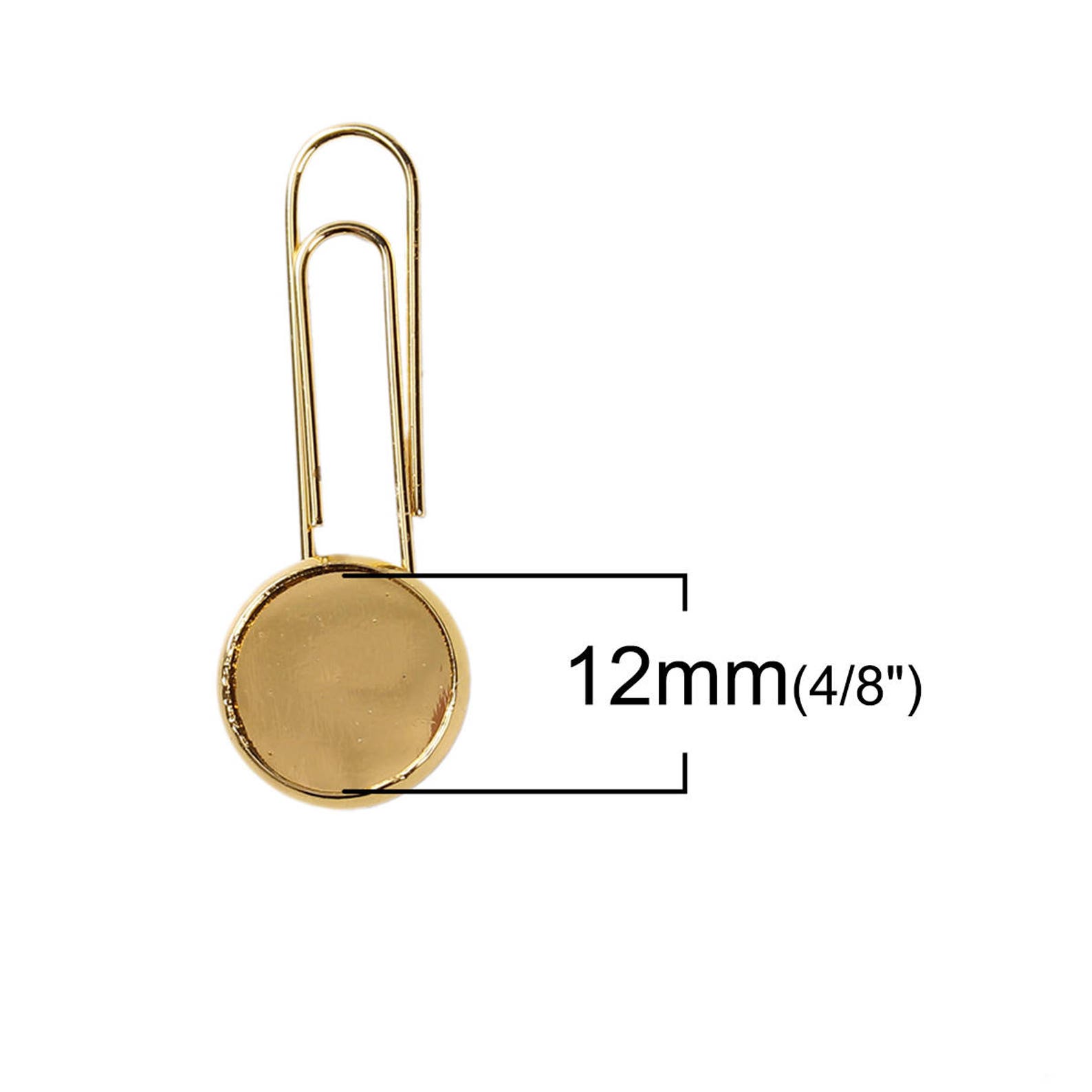 10 Pcs. Gold Plated Paper Clips Cabochons Bezels 38mm X - Etsy