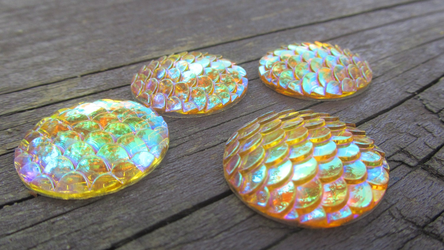 5 Pcs Mermaid Fish Scales Resin Carved Embellishment Cabochons - Etsy