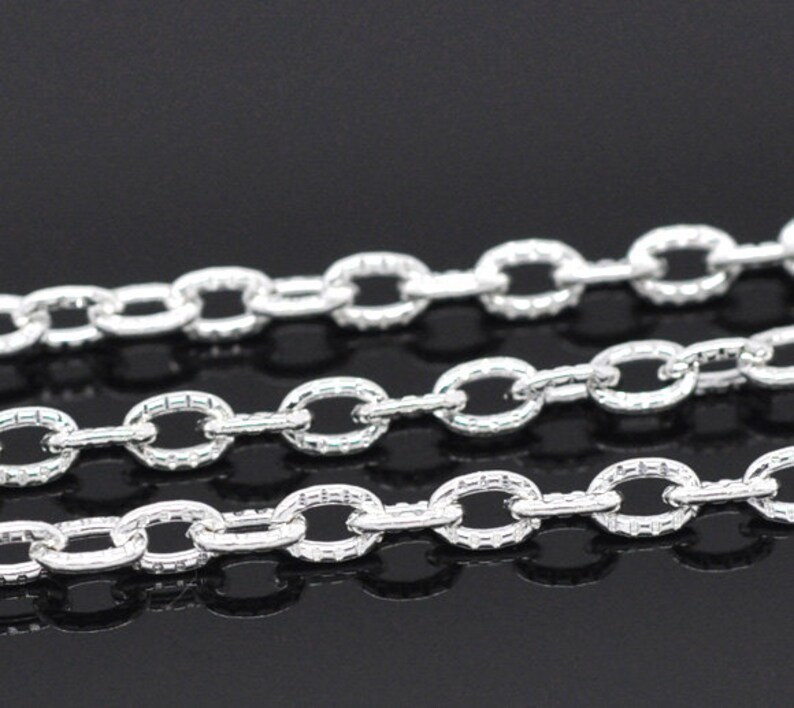 12 Pcs. Silver Plated Textured Chain Link Necklaces 20 - Etsy
