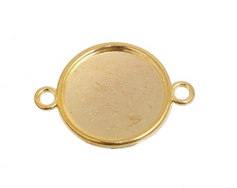 10/50pcs 14K Gold Plated Circle Bead Frames Gold Tone Bead - Etsy