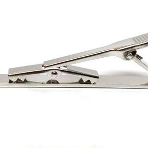 5 Pcs. Silver Tone Tie Bars/clips 55mm X 5mm Glue Pad Over 2 Inches ...