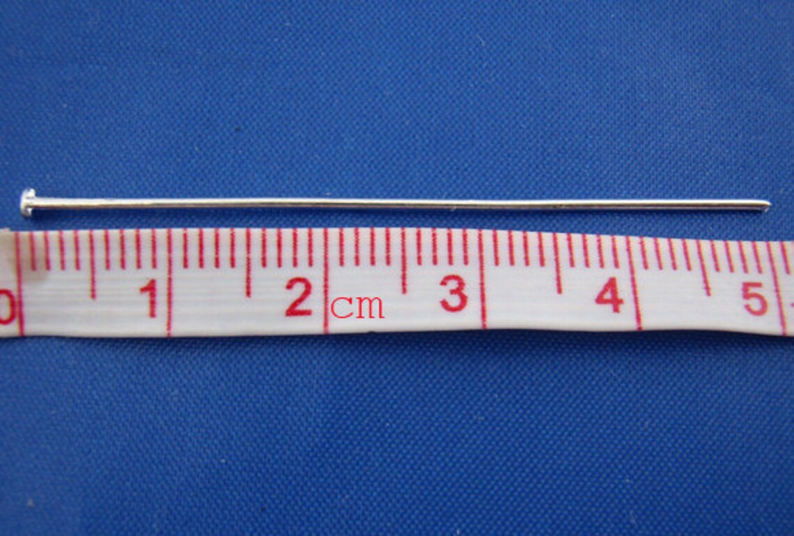 100 Pcs. Silver Plated Flat Head Pins 50mm 2 Inch X 0.7mm - Etsy