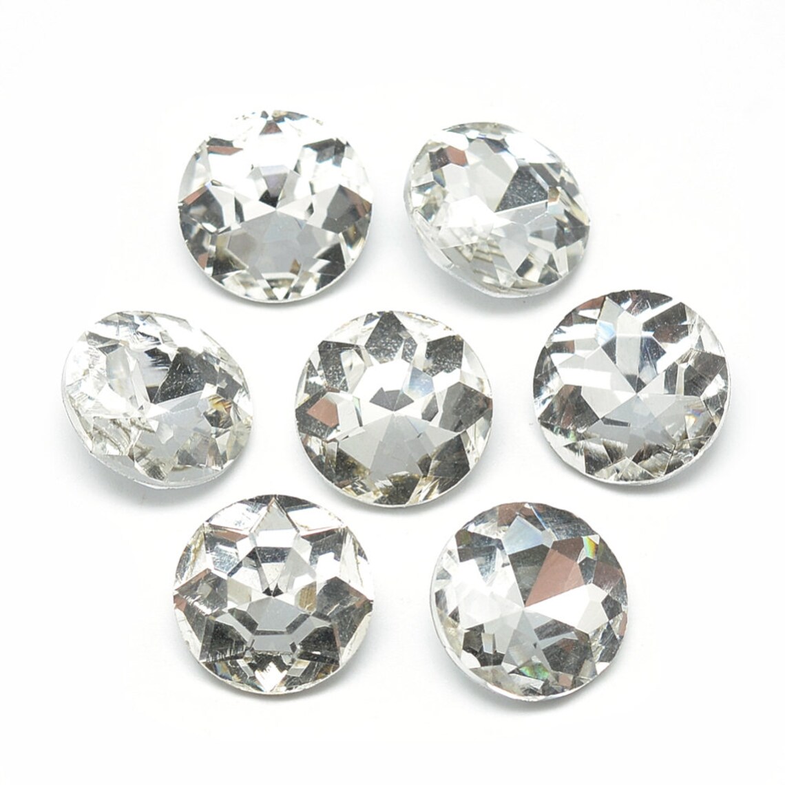 10 Pcs. Glass Rhinestone Assortment Faceted Rhinestone - Etsy