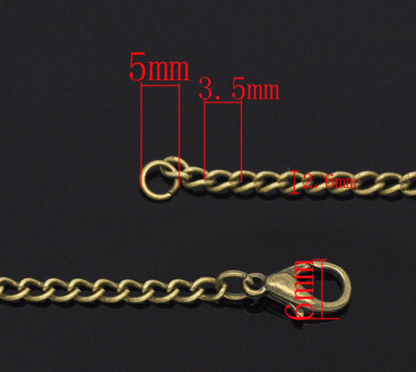 12 Pcs. Antique Bronze Textured Chain Link Necklaces 20 | Etsy