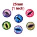 10 Pcs Circle Dragon Eyes Glass Round Dome Seals Tiles Cabochons 25mm 1 ...