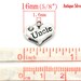 1 or 2 or 4 Pcs. Antique Silver "uncle" Charm With Rhinestone- 16mm X ...