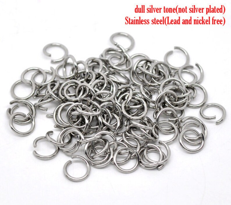 500 Pcs 304 Stainless Steel Open Jump Rings 9mm 18 Gauge - Etsy