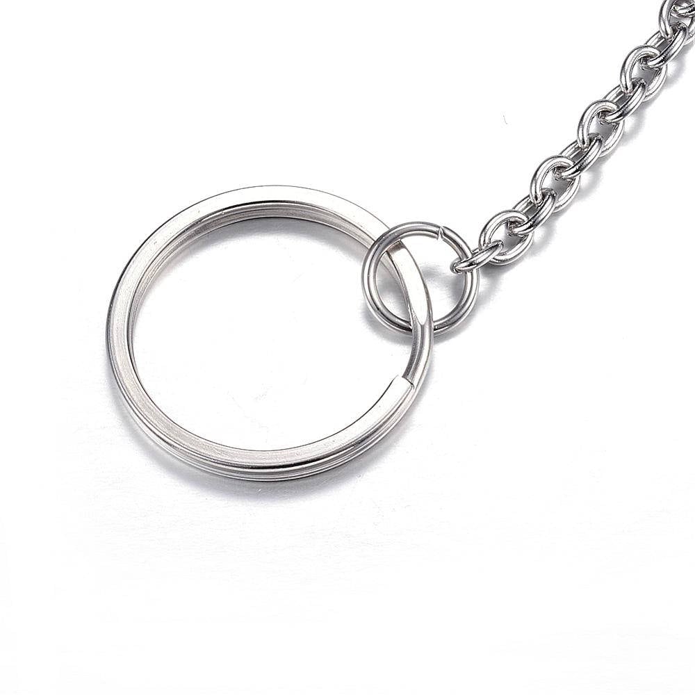 10 Pcs. 304 Stainless Steel Split Key Chain Rings With - Etsy