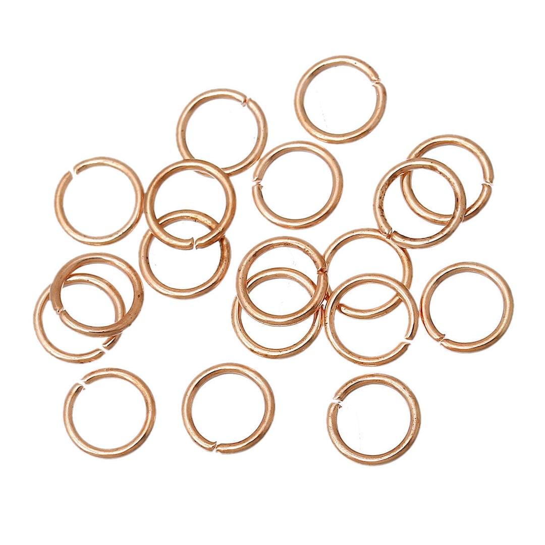 500 Pcs Rose Gold Plated Open Jump Rings 6mm - 18 Gauge (1mm Thick ...