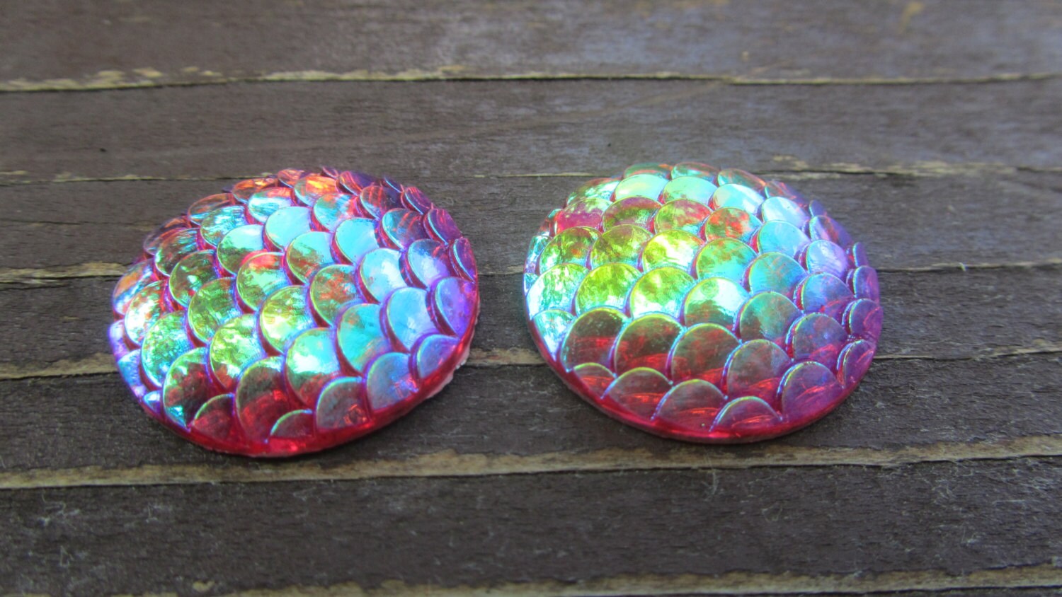 5 Pcs Mermaid Fish Scales Resin Carved Embellishment Cabochons | Etsy