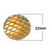 10 Pcs Mermaid Fish Scales Resin Carved Embellishment Cabochons Orange ...