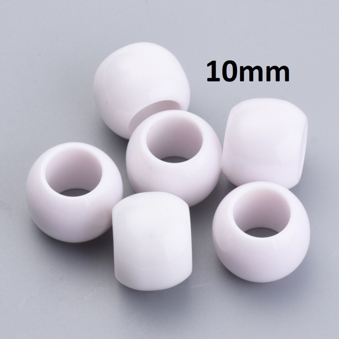 100 Pcs White Smooth Acrylic Ball Spacer Beads 10mm Large - Etsy