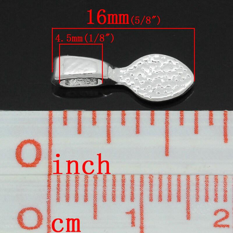 100 Pcs. Silver Plated Small Spoon Tag Glue on Bails - 16x5.5mm - Etsy