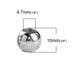 100 Pcs Silver Plated Smooth Ball Spacer Beads 10mm Large Hole: 4.7mm ...
