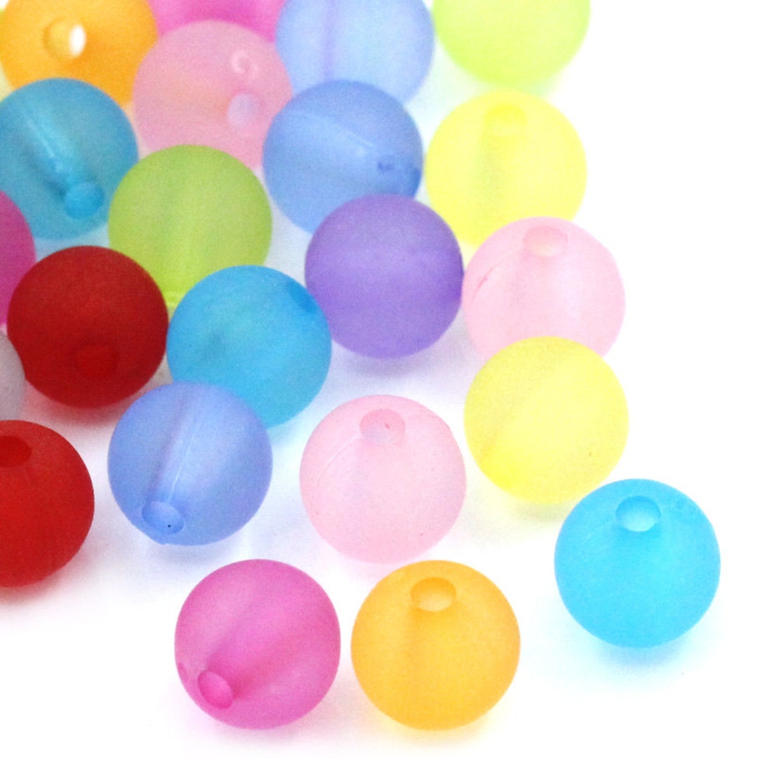 1000 Pcs Acrylic Matte Round Frosted Beads 6mm Assortment - Etsy