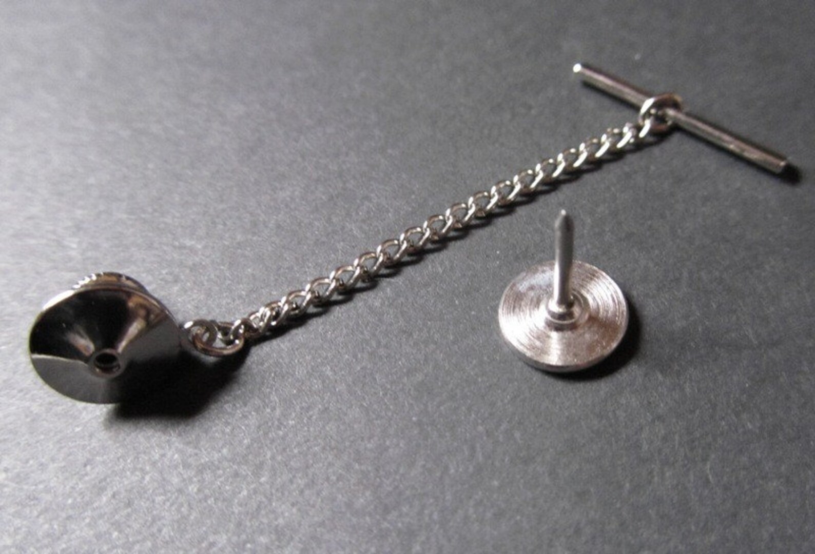 8 Sets Silver Tone Tie Tacks spring Loaded Clutch and | Etsy