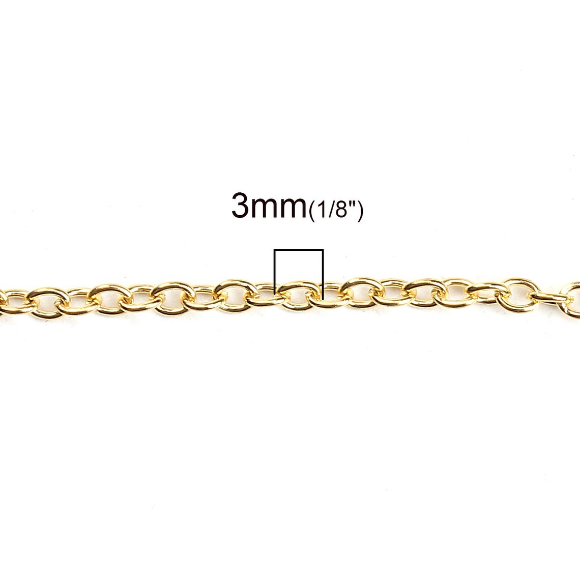 12 Pcs. Gold Plated Cable Chain Link Necklaces 24 3mm - Etsy