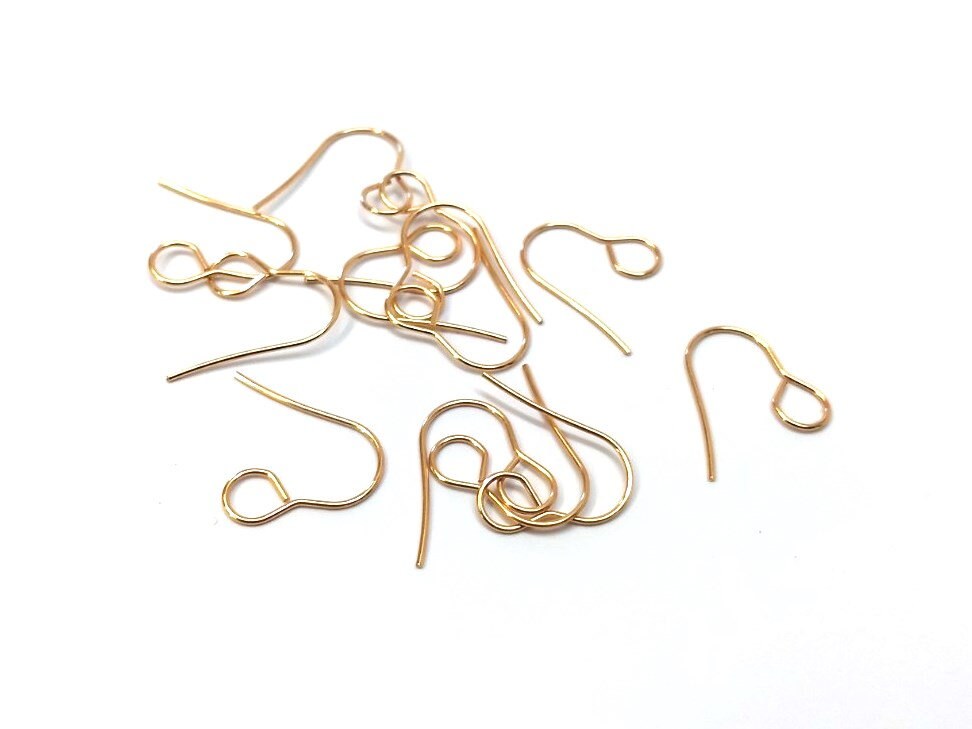 50 Pcs 304 Stainless Steel Earring Hooks With Loop Hole 19mm - Etsy