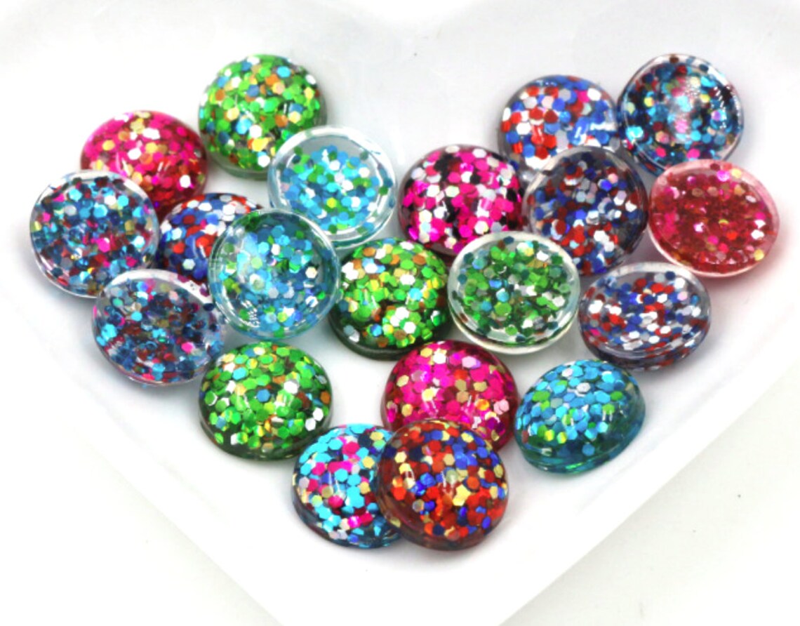 10 pcs Druzy Resin Embellishment Cabochons 12mm 1/2 in | Etsy