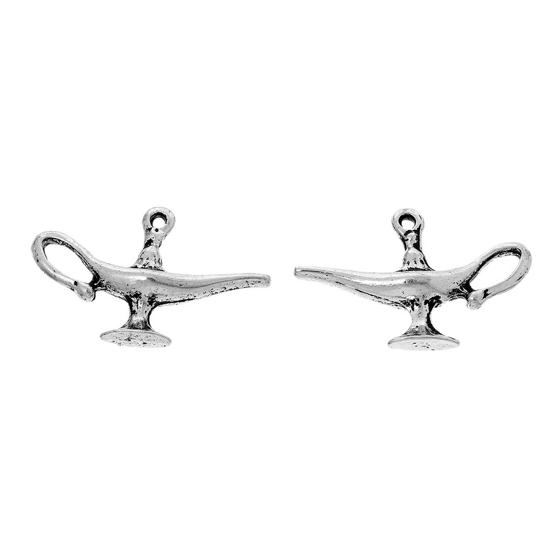 20pcs. Antique Silver Genie in a Bottle Charms Pendants - 31mm X 19mm ...