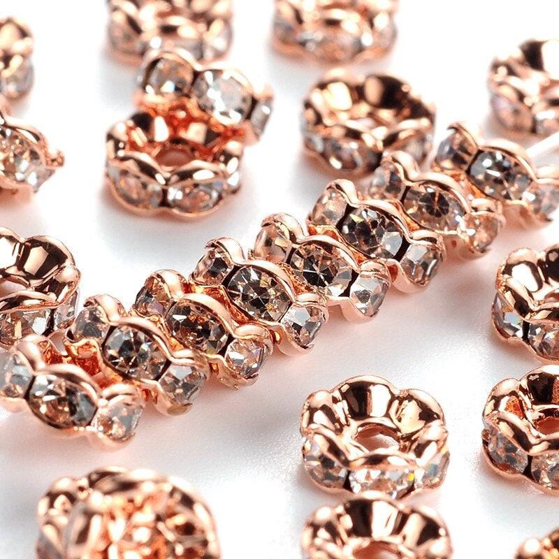 Rose Gold Spacer Beads - Etsy