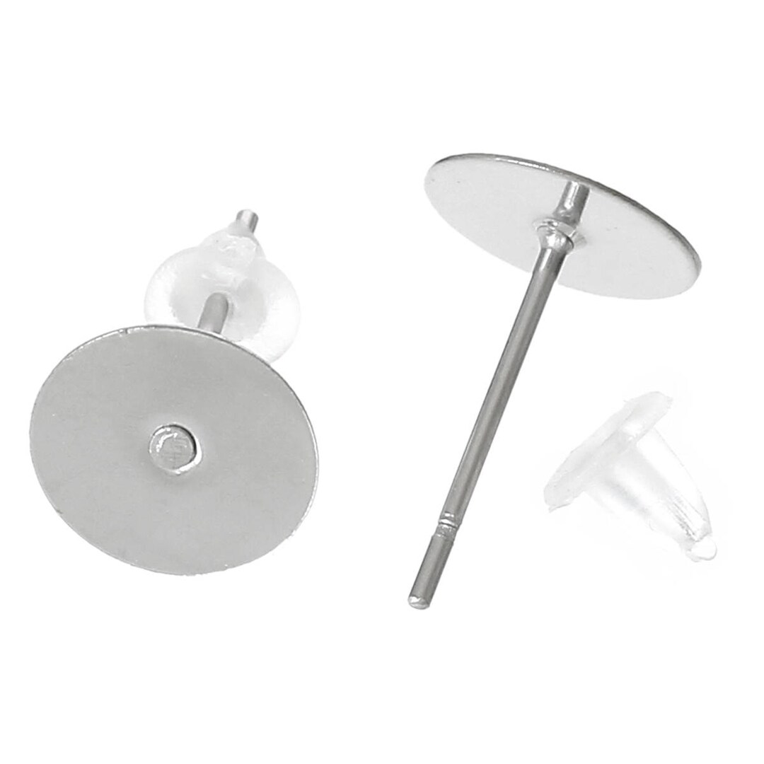 100 Pcs. 50 Pairs 304 Stainless Steel Earring Posts/bases/studs ...