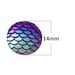 10 Pcs Mermaid Fish Scales Resin Carved Embellishment Cabochons Purple ...