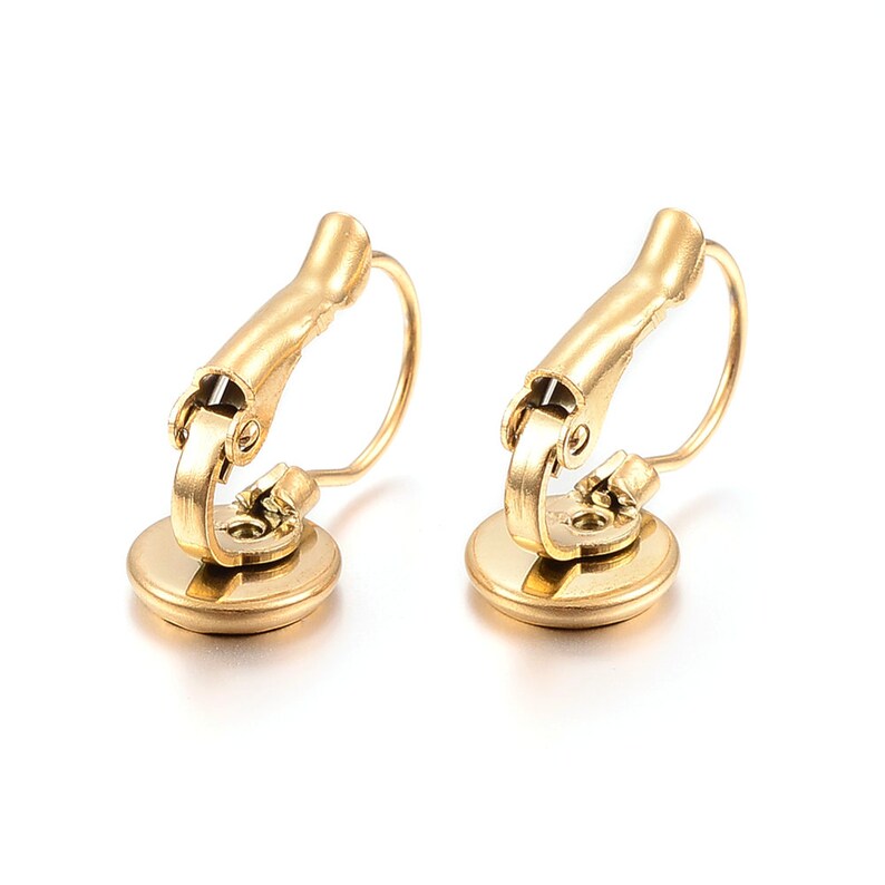 10 Pcs. (5 Pairs) 304 Stainless Steel 18k Gold Plated Earring Clips ...