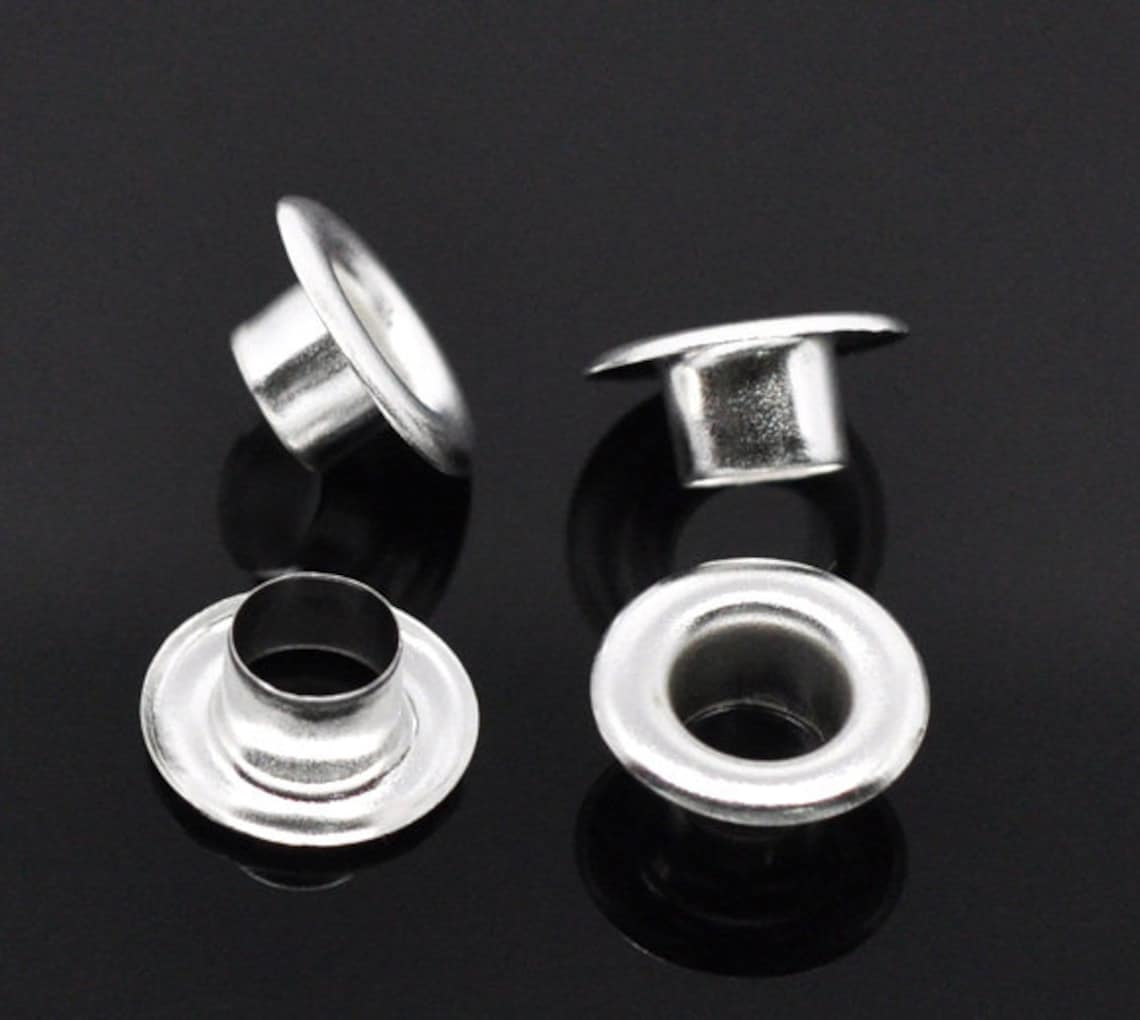 100 Pcs Silver Plated Grommets EYELETS Fits Beads With 5.5mm | Etsy