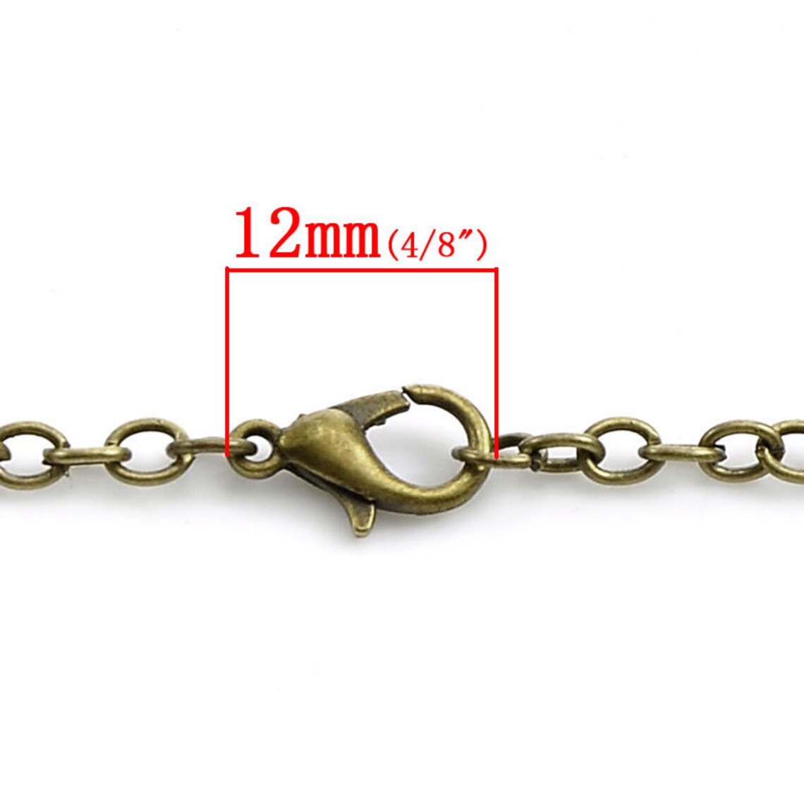 12 Pcs. Antique Bronze Cable Chain Link Necklaces 30" - (3 X 4mm Links ...