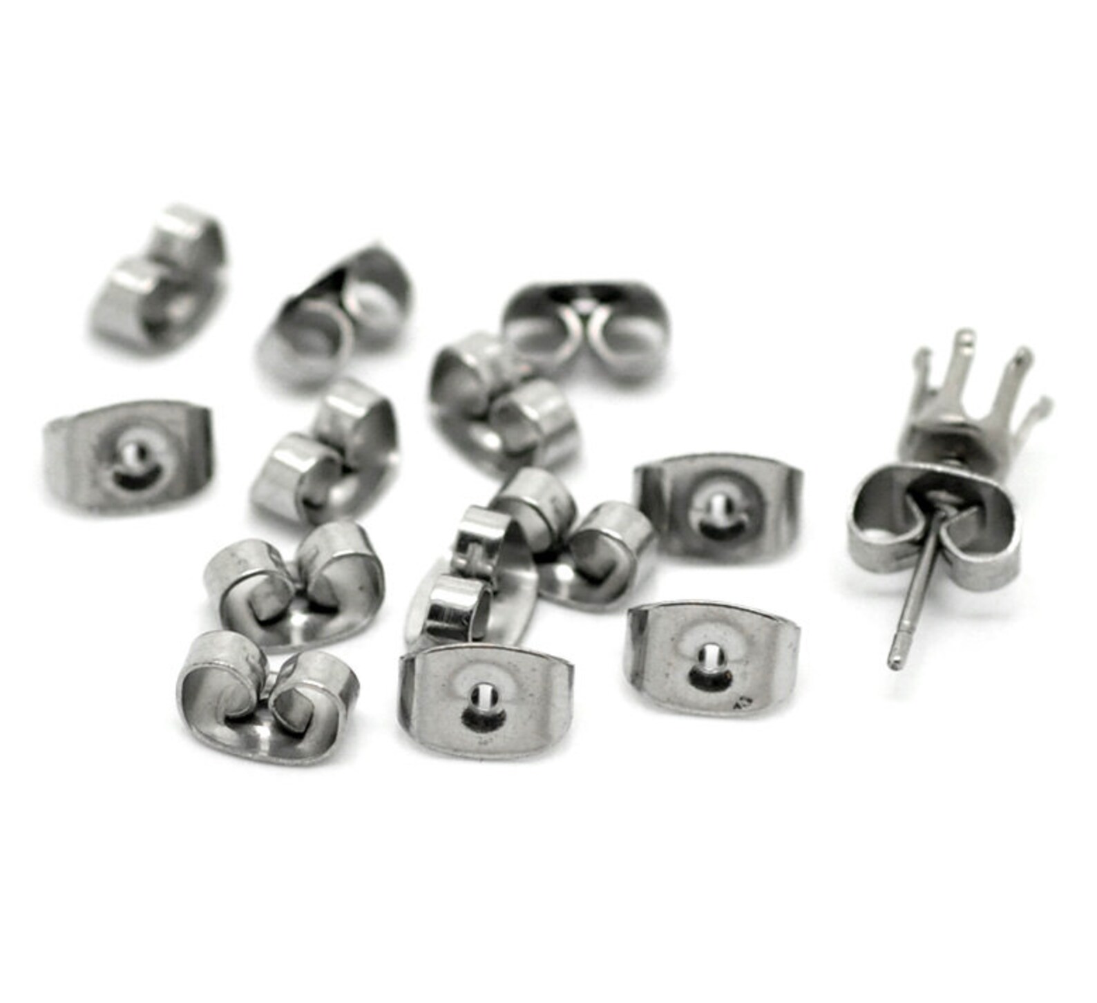 20pcs 10 Pairs 304 Stainless Steel Earring Nuts Stoppers - Etsy