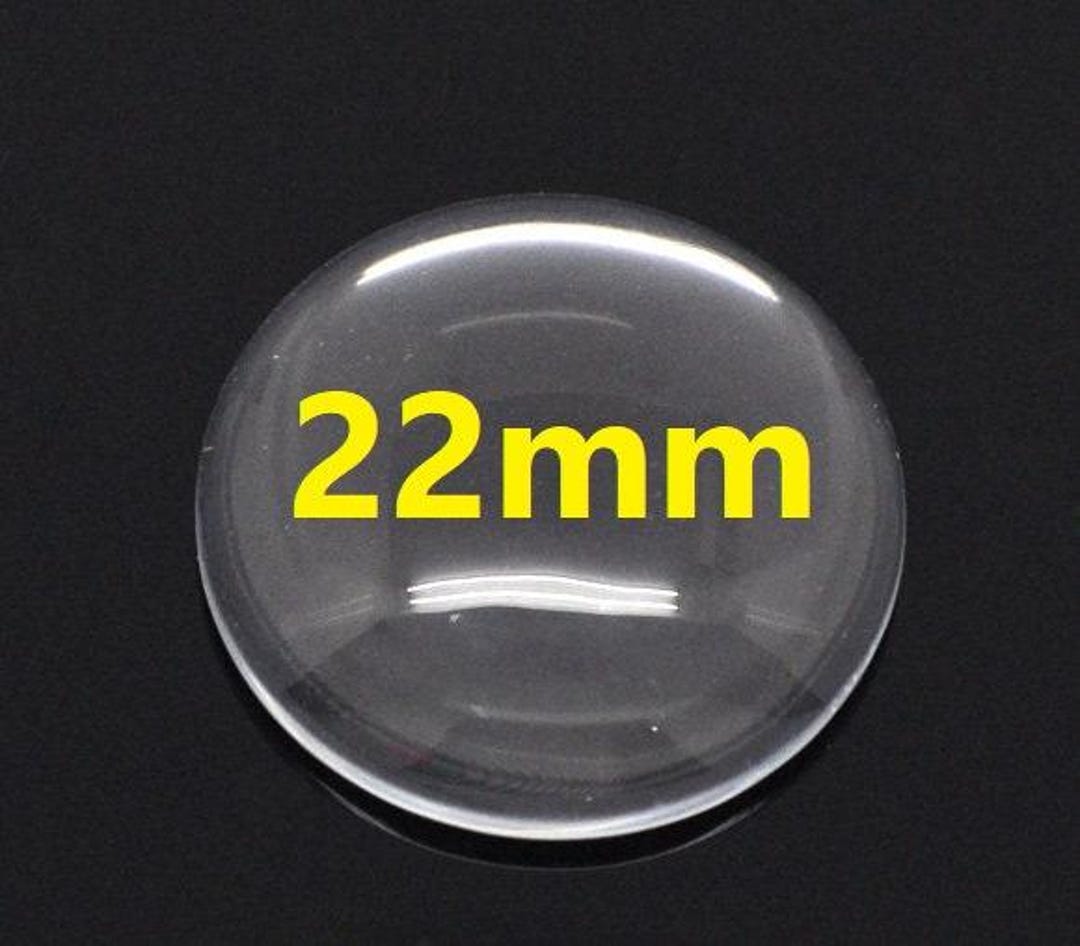 10 Pcs. Circle Clear Round Glass Dome Seals Tiles - 22mm - Etsy
