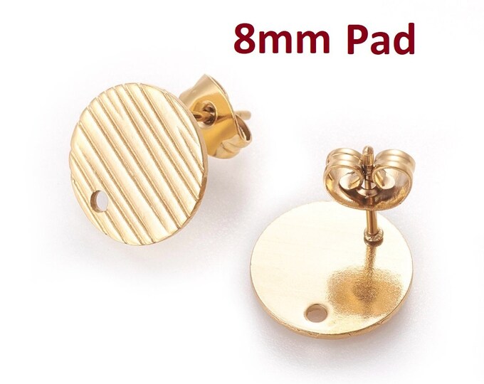 10 Pcs. 5 Pairs 304 Stainless Steel Golden Earring - Etsy