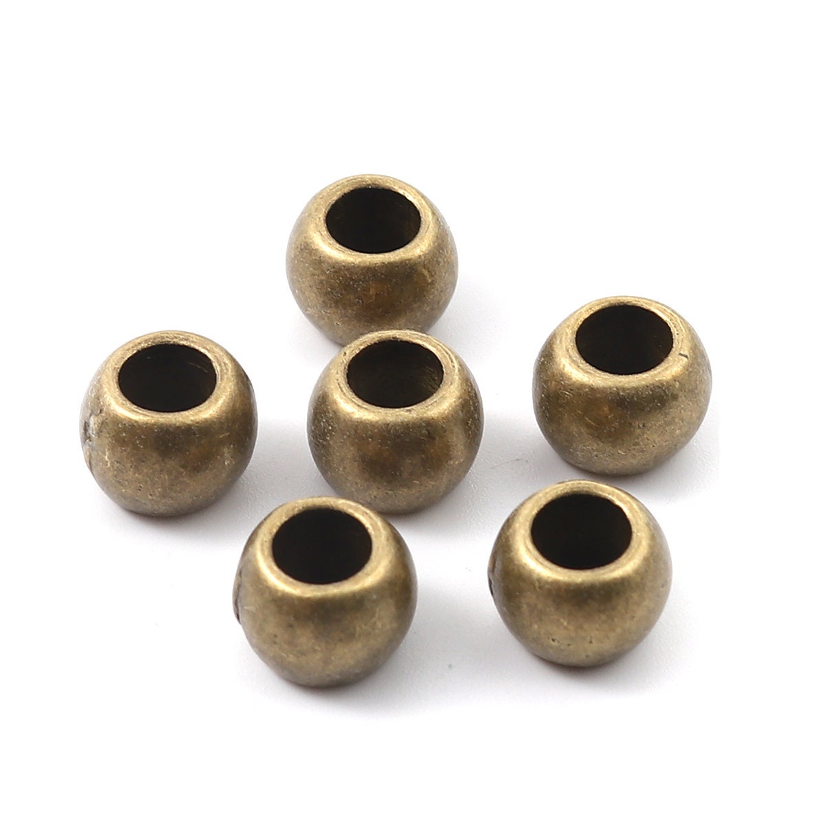 20 Pcs Antique Bronze Metal Ball Spacer Beads 10mm Large - Etsy