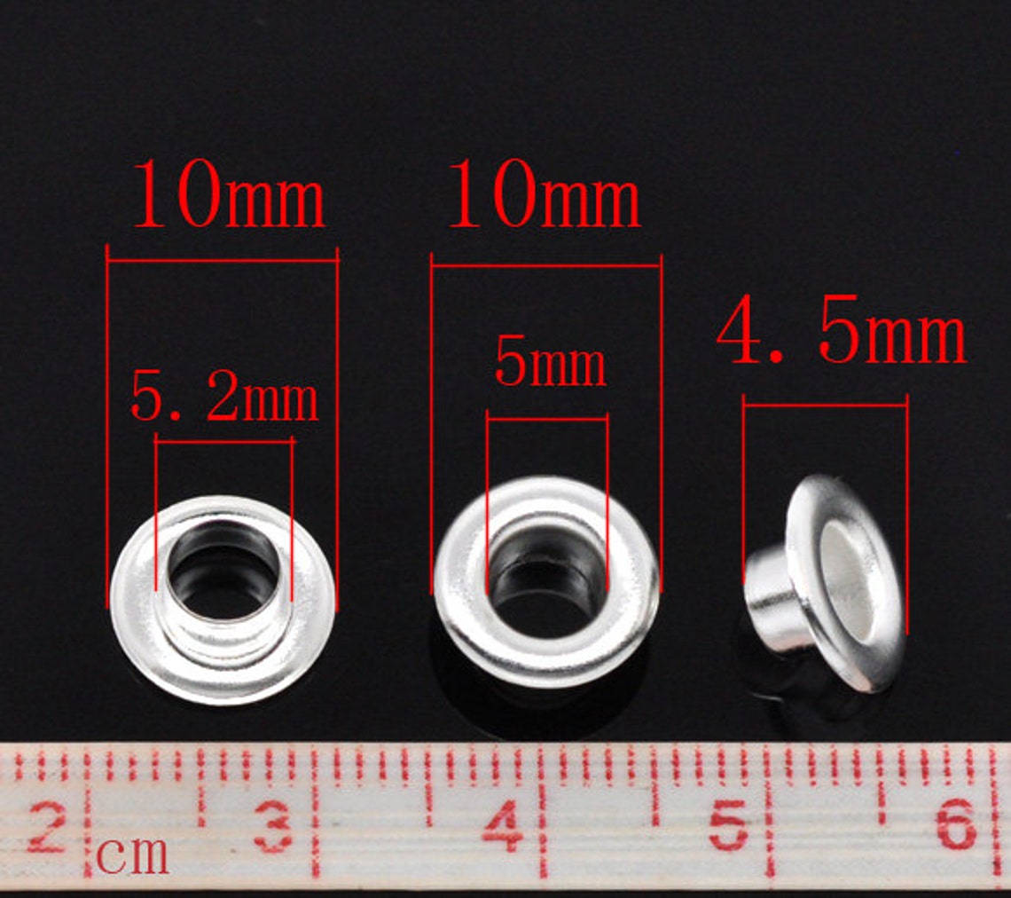 100 Pcs Silver Plated Grommets EYELETS Fits Beads With 5.5mm | Etsy