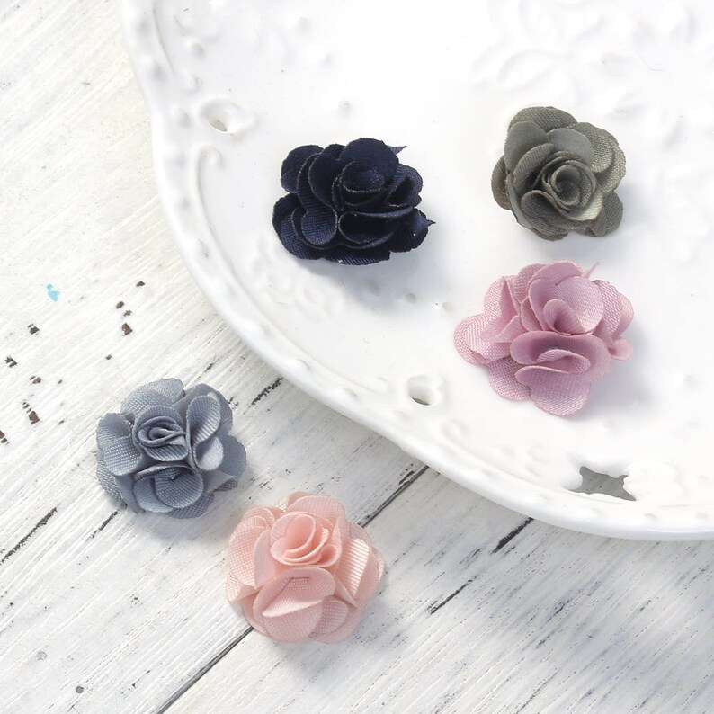 10 Pcs. Variety Pack Fabric Shabby Rose Flowers 20mm X - Etsy