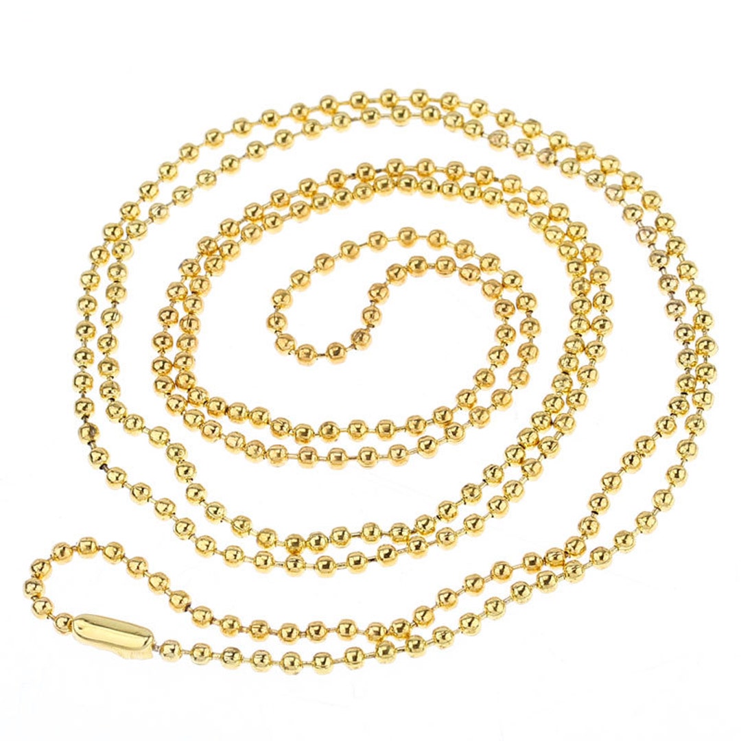 12 Pcs. Gold Plated Ball Chain Necklaces 80cm 31.5 - Etsy
