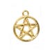 10 Pcs. Gold Plated Pentagram Charms Pendants - 20mm X 17mm - Hole Size ...