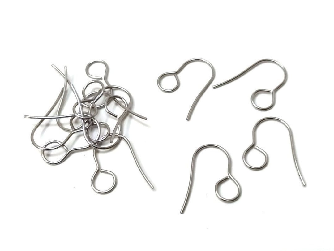 100 Pcs 304 Stainless Steel Earring Hooks With Loop Hole - Etsy