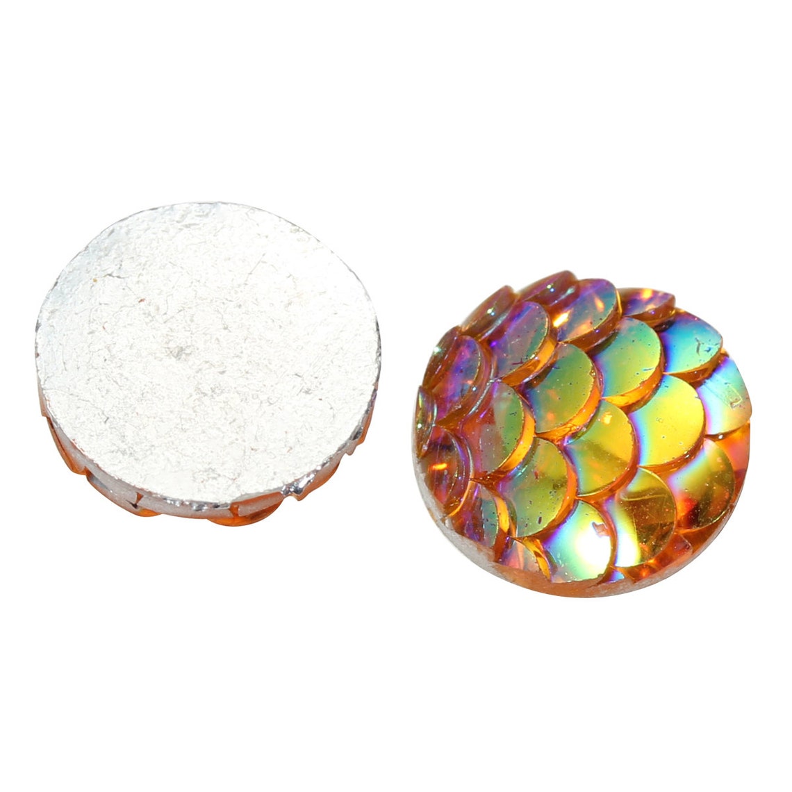 10 Pcs Mermaid Fish Scales Resin Carved Embellishment - Etsy