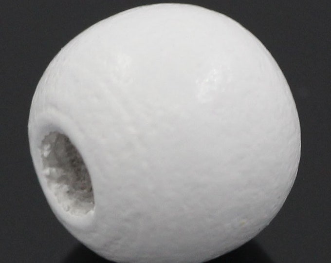 200 Pcs White Wooden Wood Round Spacer Beads 10x9mm - Etsy
