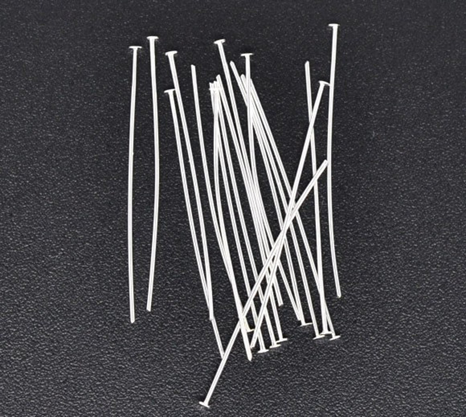 100 Pcs. Silver Plated Flat Head Pins 50mm 2 Inch X 0.7mm - Etsy