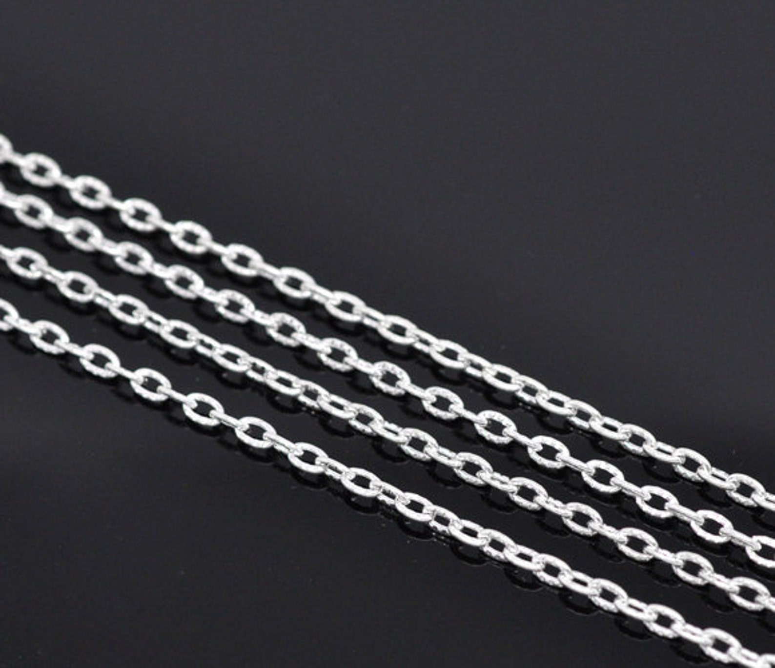 10M 32.8 Ft Silver Plated Open Chain Link 4mm X 2.5mm - Etsy