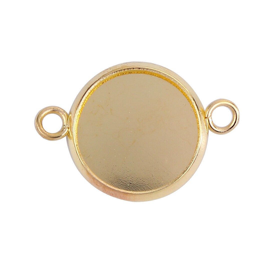 10 Pcs. Gold Plated Circle Round Bezel Cabochon Cameo - Etsy