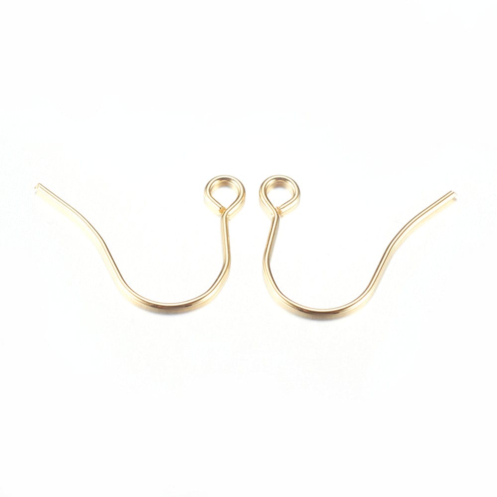 100 Pcs 304 Stainless Steel Golden Earring Hooks With Loop - Etsy