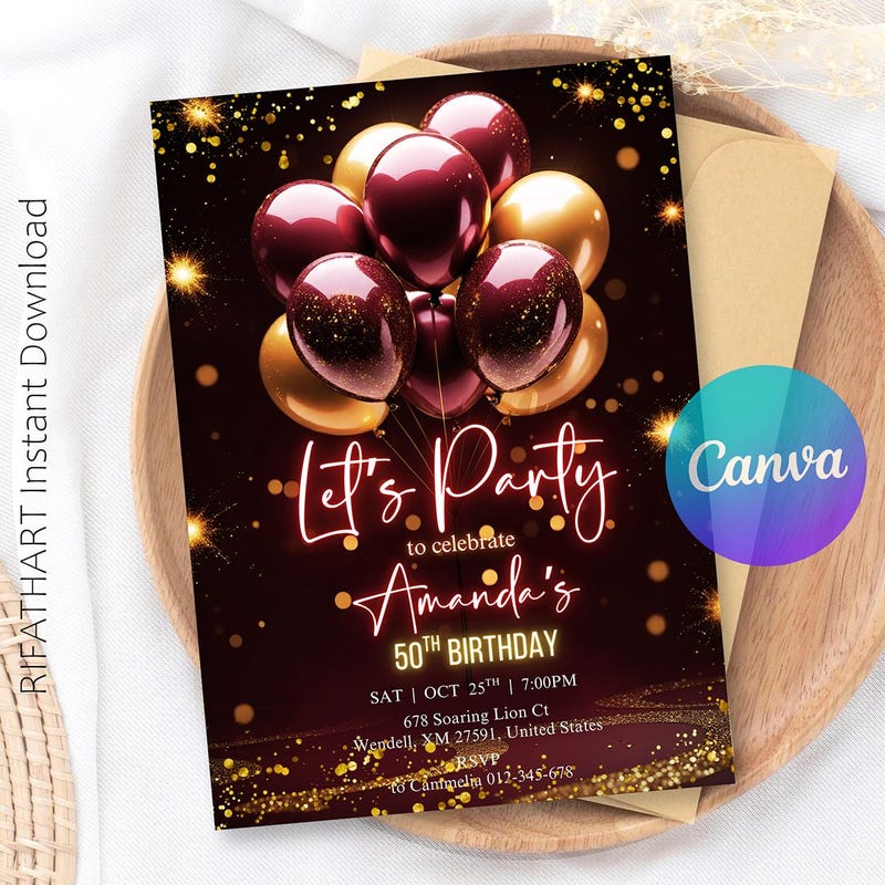 Burgundy Birthday Theme - Etsy