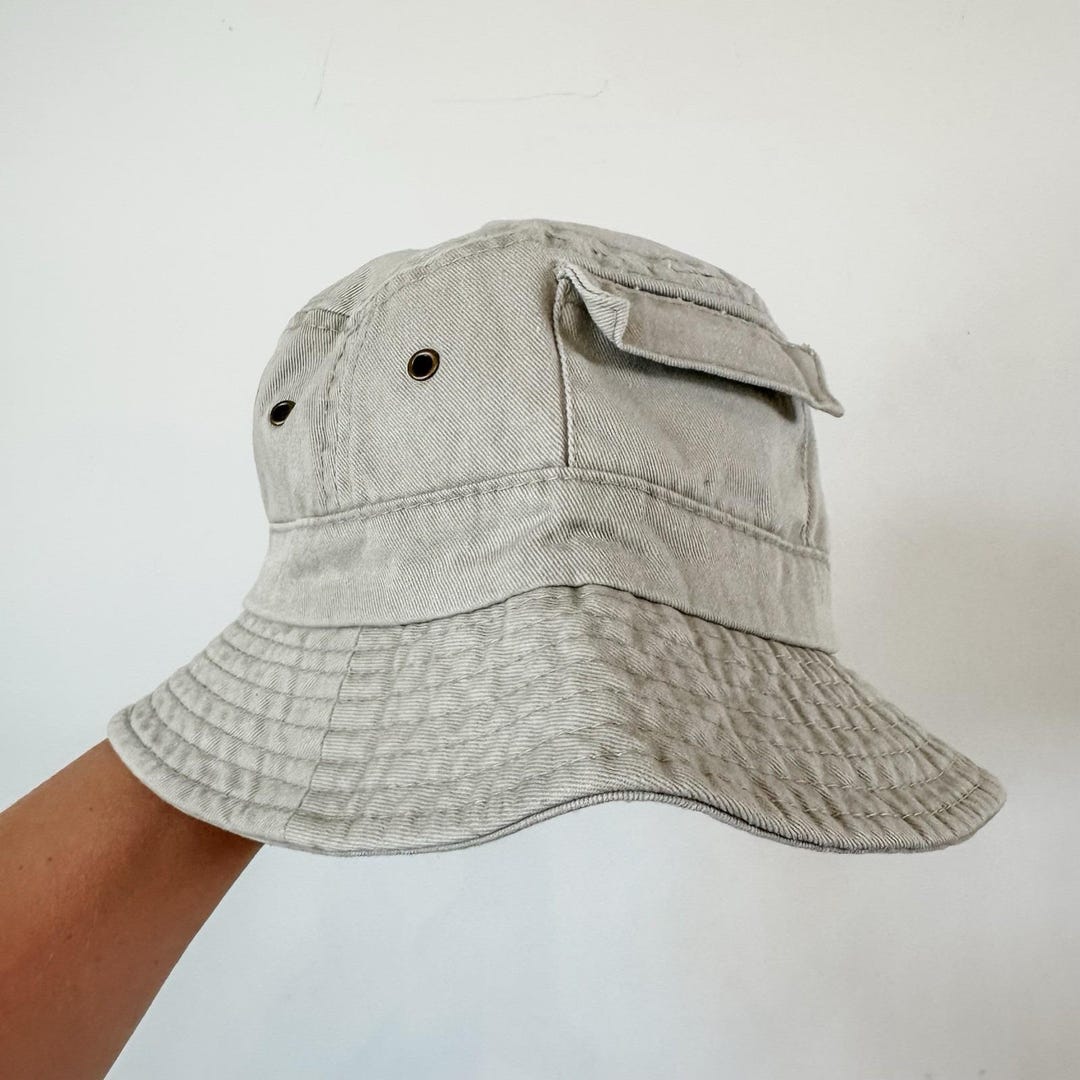 DPC Dorfman Pacific Bucket Hat Cap S/M Khaki Fishing Hiking Camp ...