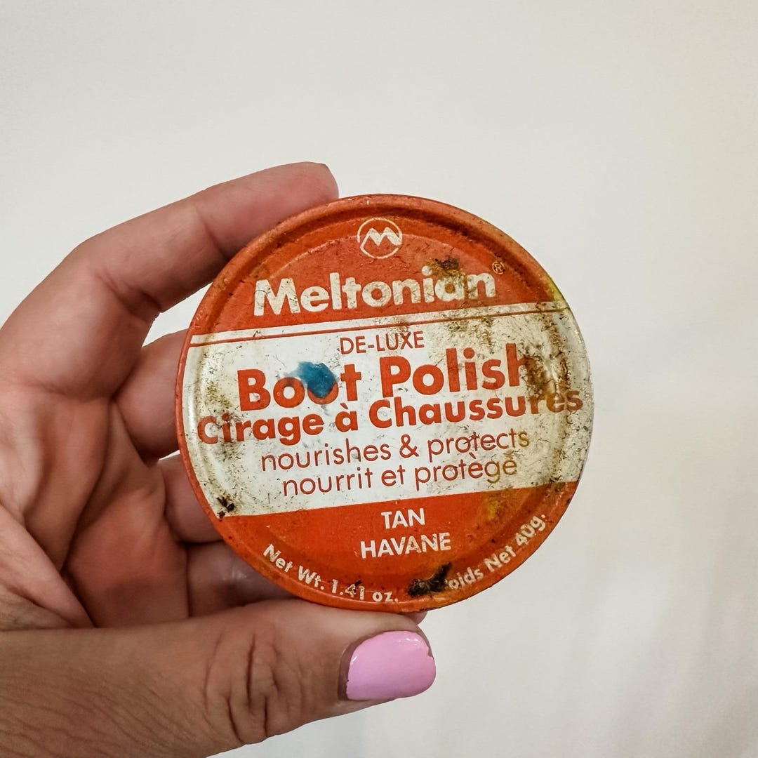 Vintage Meltonian De-luxe Boot Polish Used Tan Vintage - Etsy